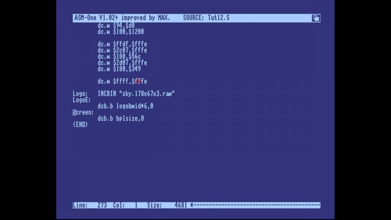 Amiga Hardware Programming 12 – Bitplane manipulation, program ...
